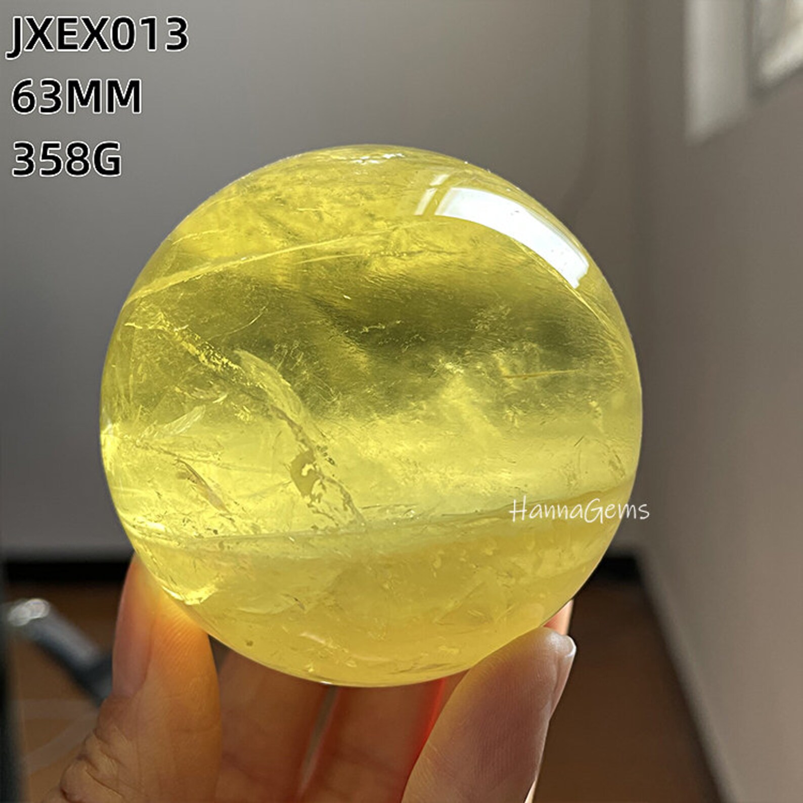 Degaussing Six Star Citrine Sphere, Citrine Crystal Gazing Sphere With ...