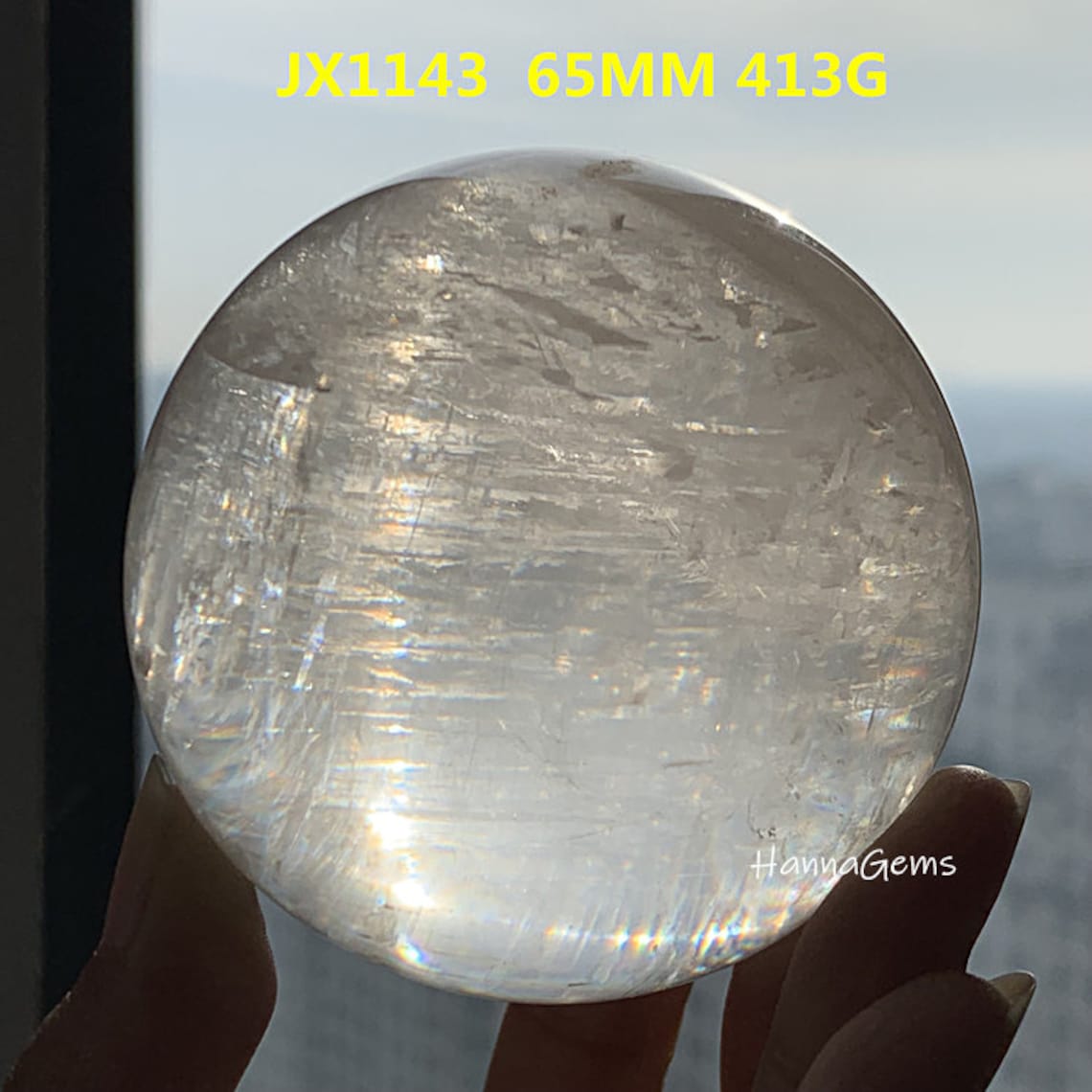 High Quality Translucent Clear Ice Cracked Sphere, Clear Calcite ...