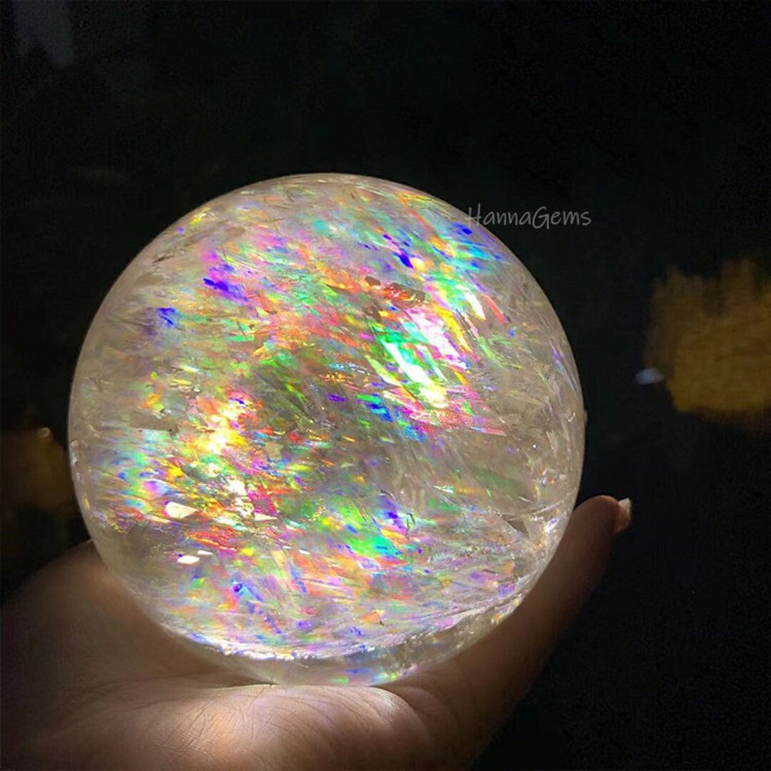 High Quality Translucent Clear Ice Cracked Sphere, Clear Calcite ...