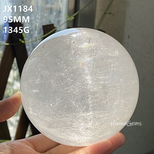 High Quality Translucent Clear Ice Cracked Sphere, Clear Calcite ...