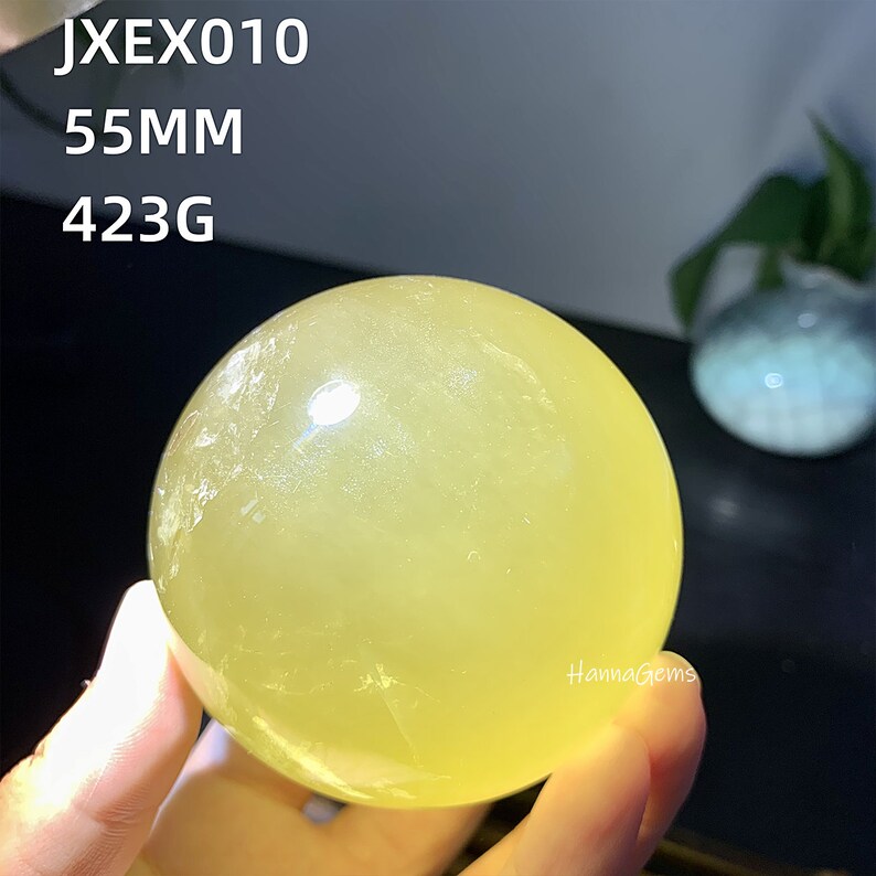 Degaussing Six Star Citrine Sphere, Citrine Crystal Gazing Sphere With ...