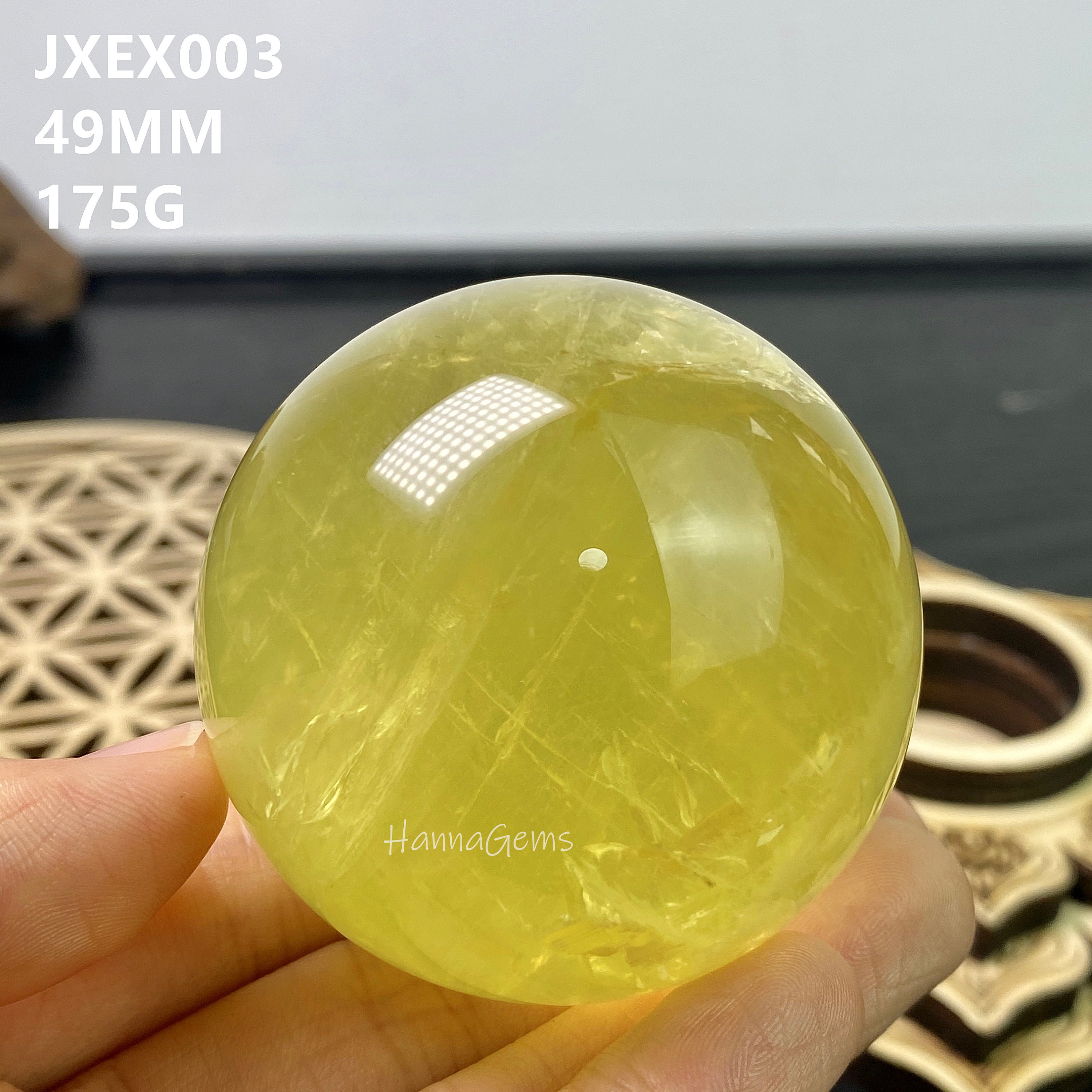 Degaussing Six Star Citrine Sphere, Citrine Crystal Gazing Sphere With ...