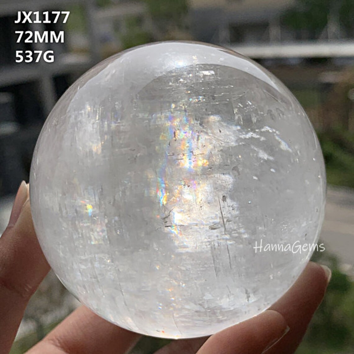 High Quality Translucent Clear Ice Cracked Sphere, Clear Calcite ...