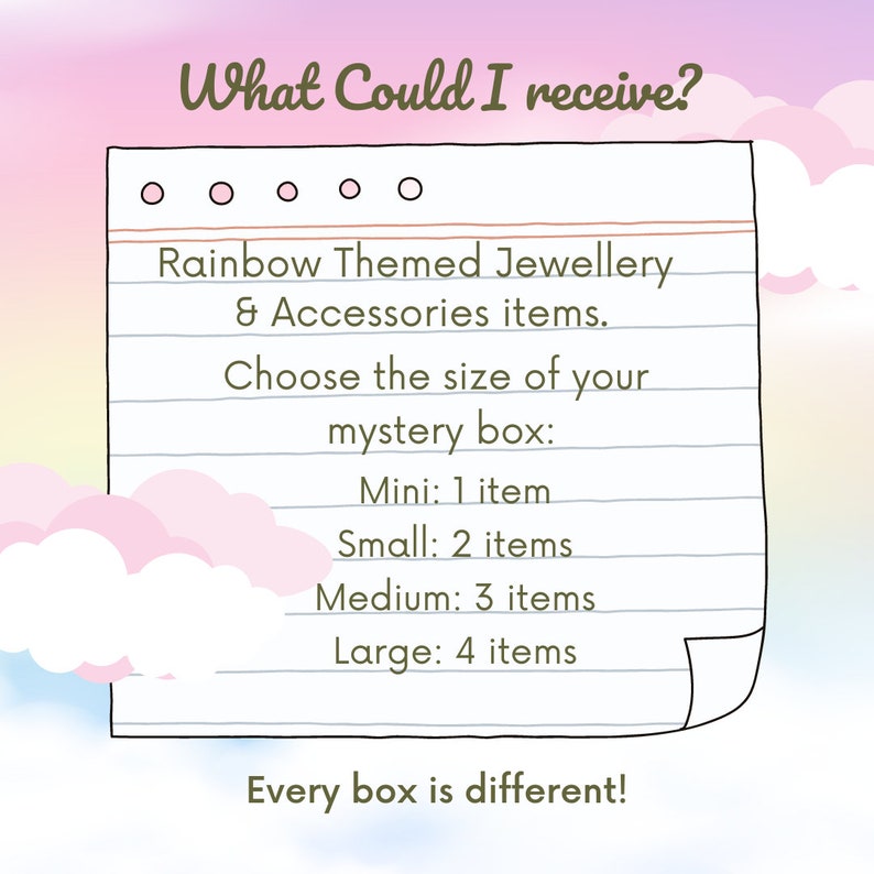 Rainbow Mystery Box Rainbow Themed Box Subscription Box - Etsy