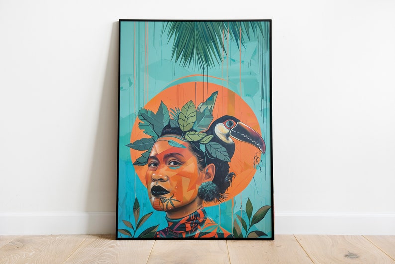 Maori Poster, Powerful Woman, Poster Digital Print, Art Print, Wall Art ...