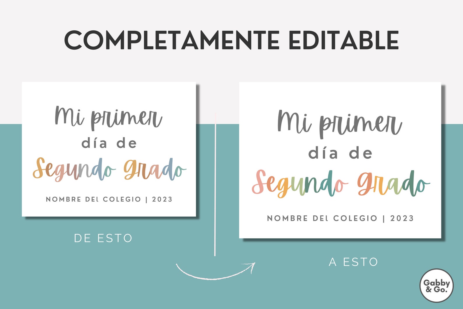 Spanish First Day of School Sign Letrero De Primer Dia De - Etsy