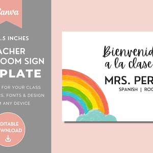 Printable Classroom Door Sign | Teacher Sign | Teacher Door Sign ...