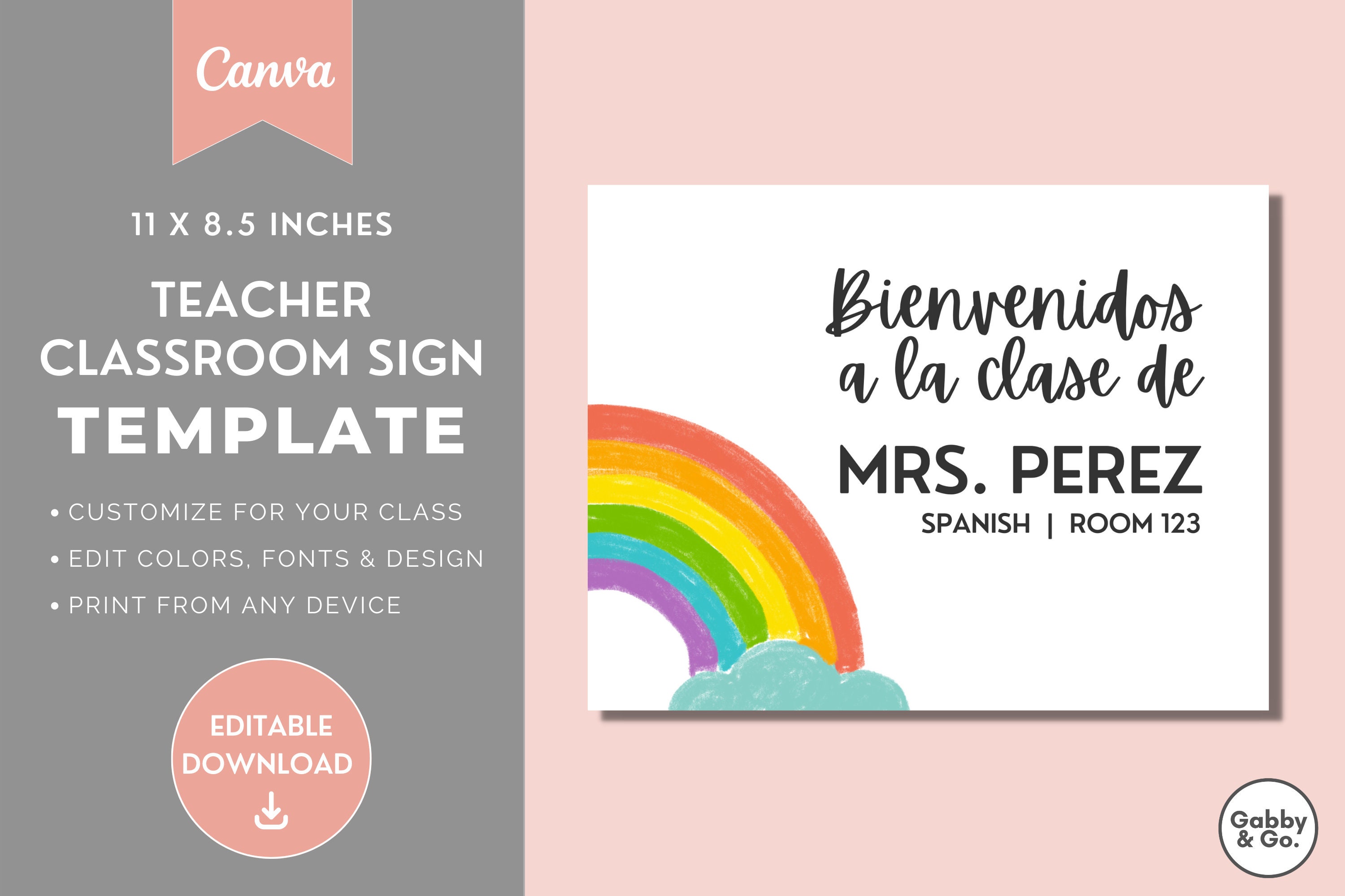 Printable Classroom Door Sign | Teacher Sign | Teacher Door Sign ...