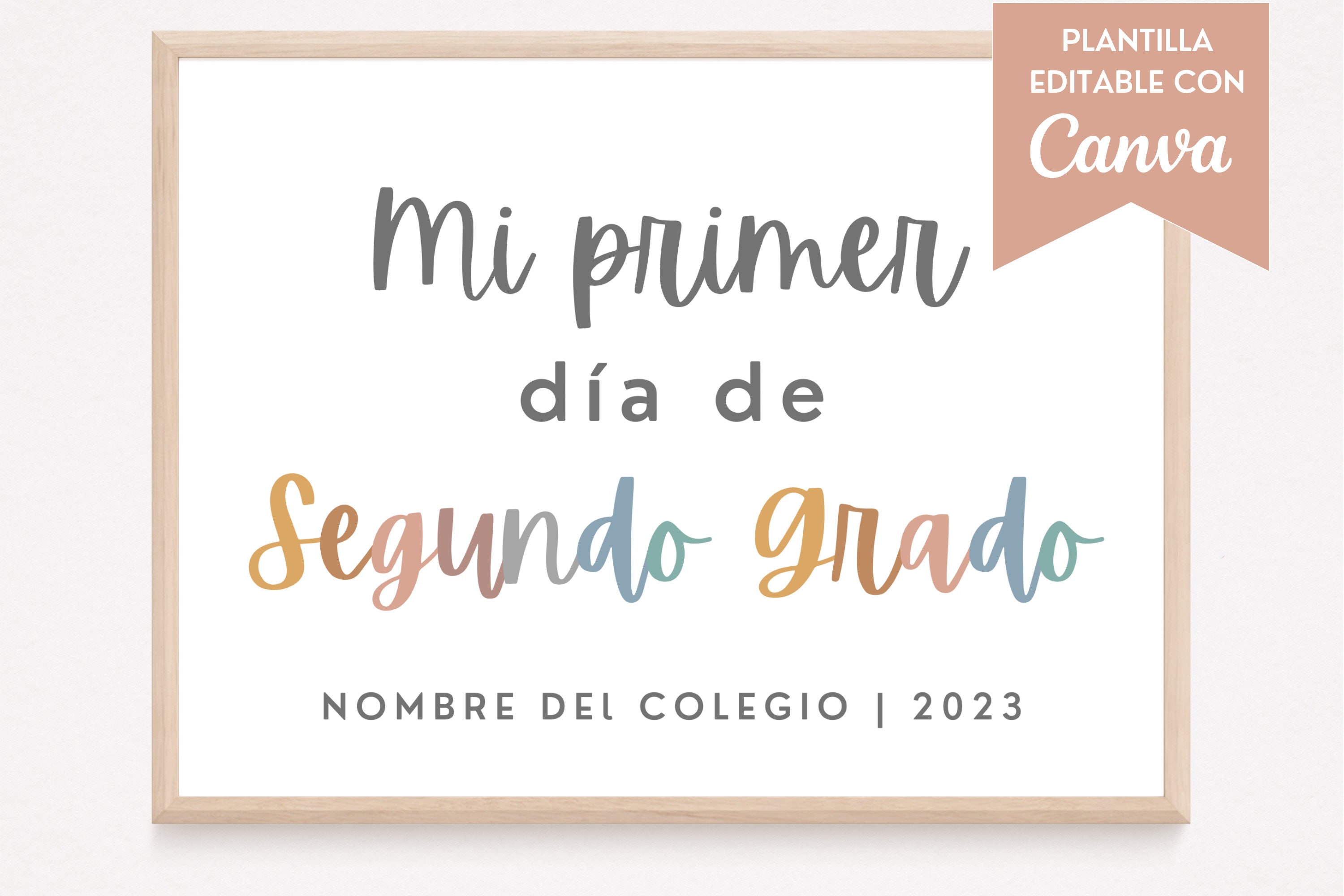 Spanish First Day of School Sign Letrero De Primer Dia De - Etsy