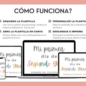 Spanish First Day of School Sign Letrero De Primer Dia De - Etsy