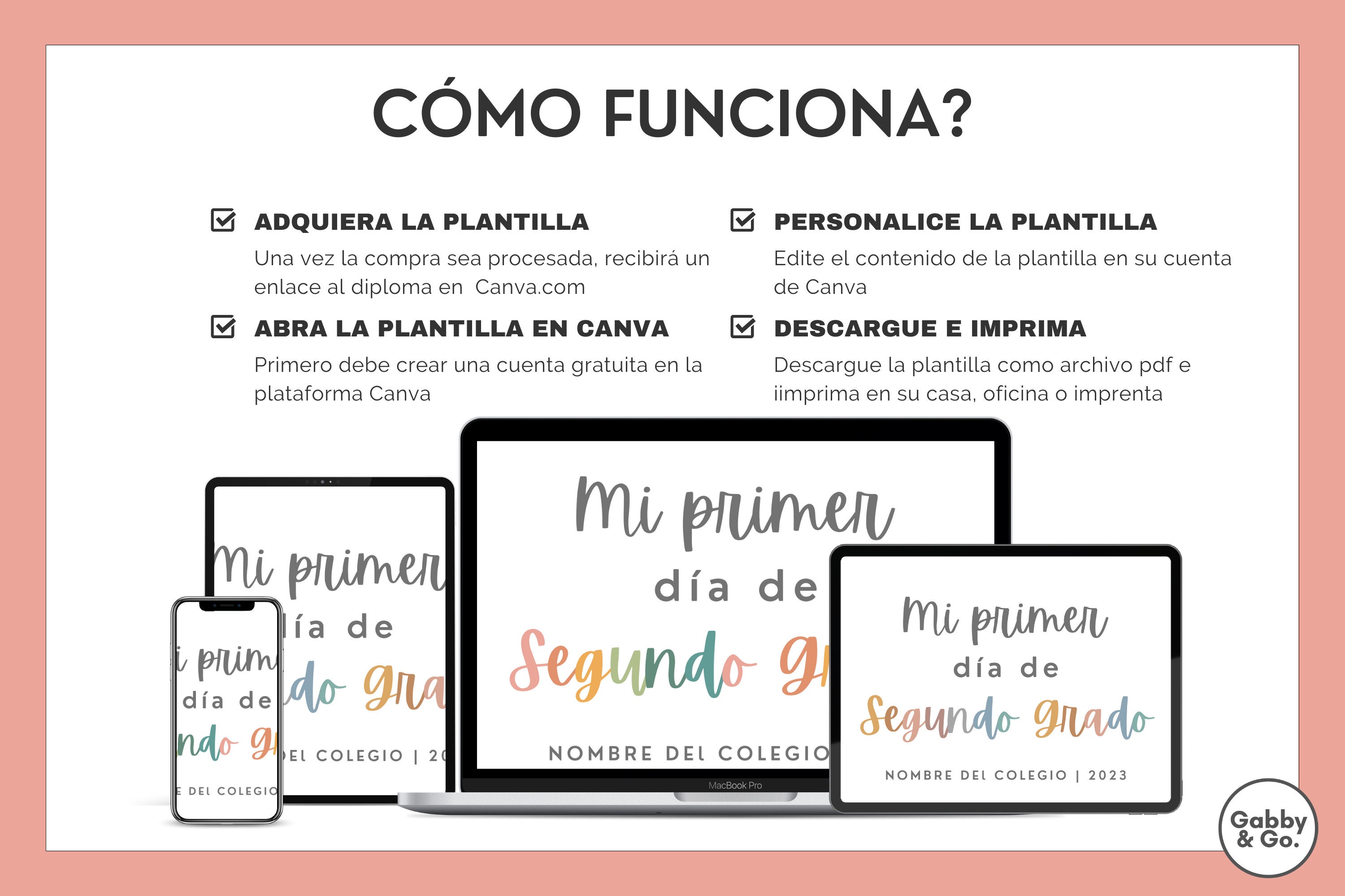 Spanish First Day of School Sign Letrero De Primer Dia De - Etsy