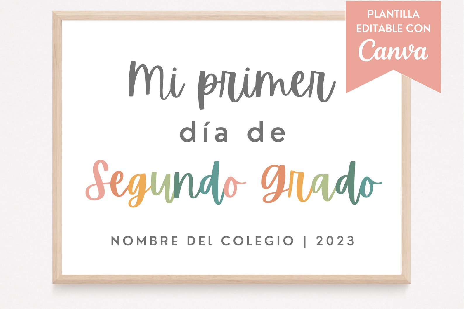 Spanish First Day of School Sign Letrero De Primer Dia De - Etsy