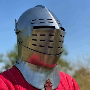 11th Century Medieval Close Helmet Medieval Knight Helmet Full Face ...