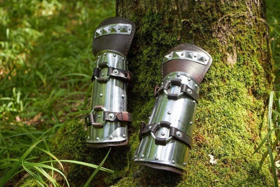 Medieval Arm Bracers Witcher Armor Cosplay Steel Arm Bracers, Steel ...