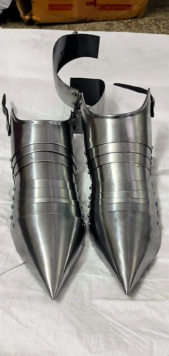 Medieval Solid Steel Gothic Armour Shoes One Pair Fantasy - Etsy