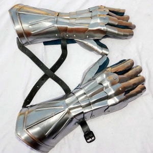 Medieval Steel Knight Gauntlet Armor, Fully Functional Finger Armor ...