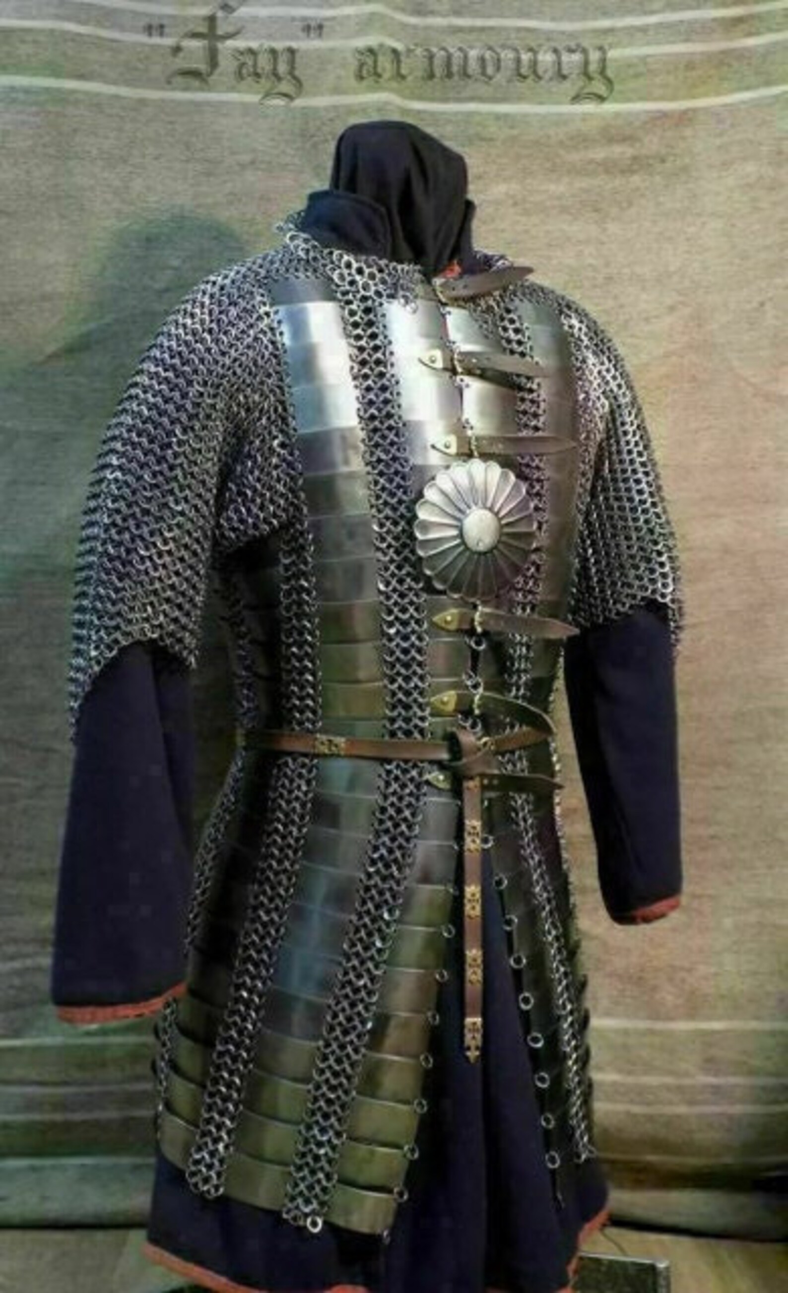 Medieval Steel Chainmail Armor Battle Warrior Chainmail Half - Etsy