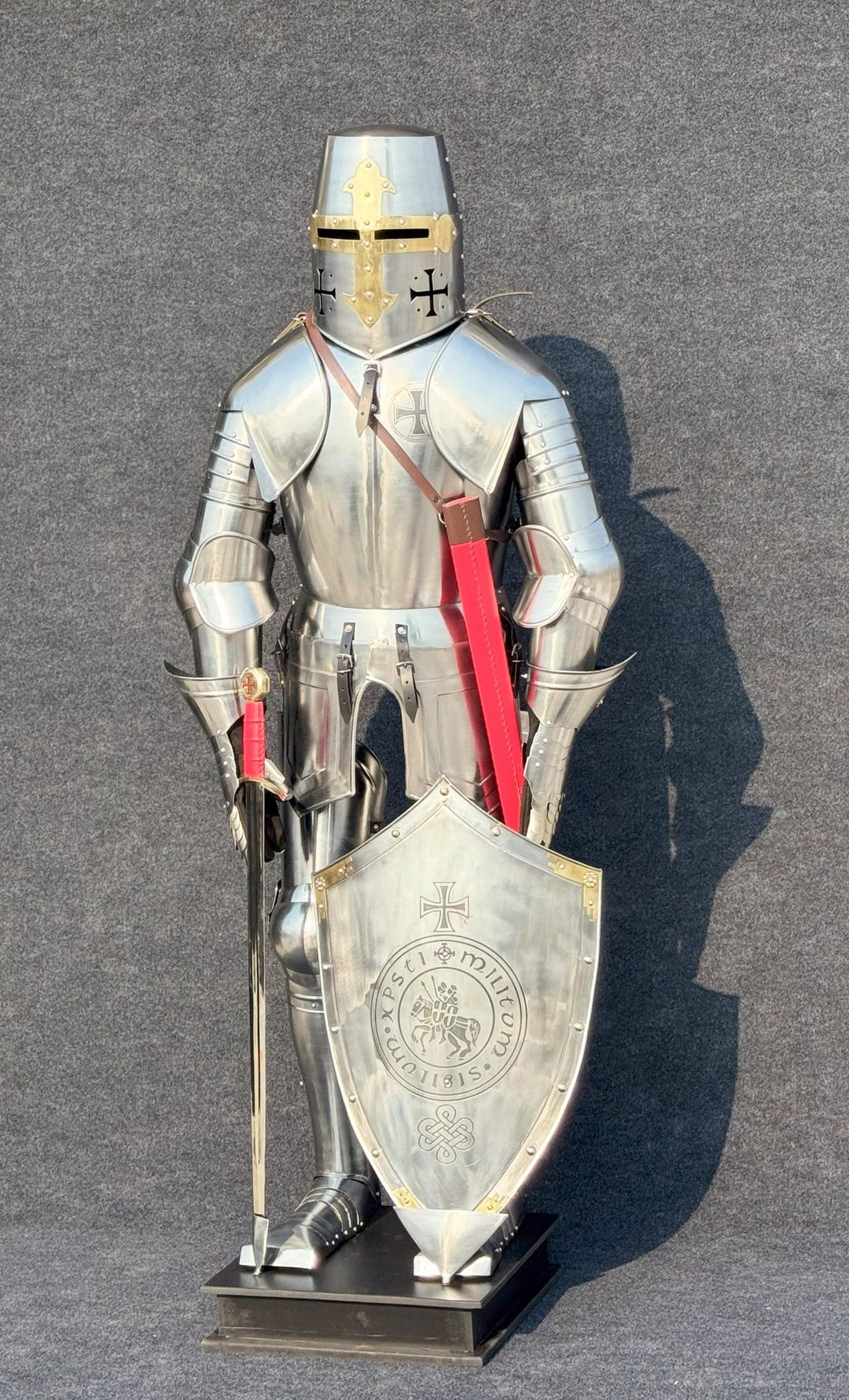 Medieval Templar Armor Suit With Shield - Templar Knight Armor ...