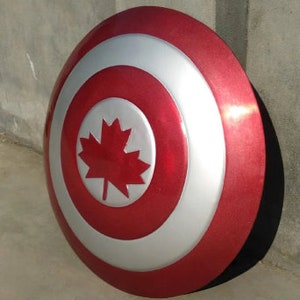 Captain Canada Shield, Metal Prop Replica, Captain America Inspired ...