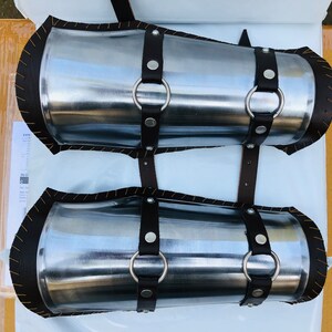 Steel & Leather Medieval Bracers: Functional Forearm Armor, Cosplay - Etsy