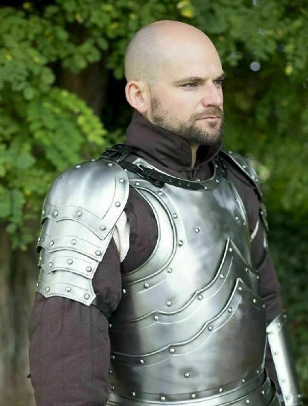 Medieval Half Body Armor Suit Cuirass & Pauldrons Battle Warrior Steel ...