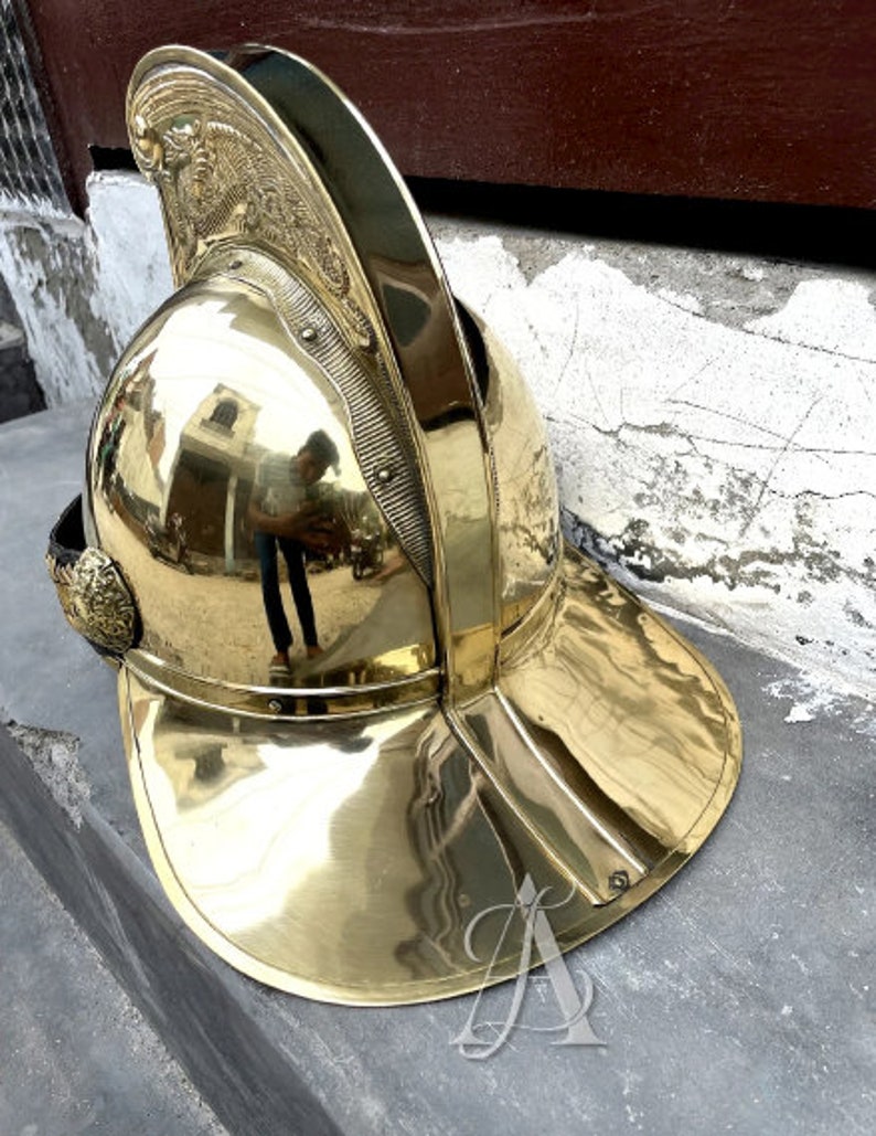 British Fire Cheif Victoria Era Authentic Brass Fireman Helmet - Etsy