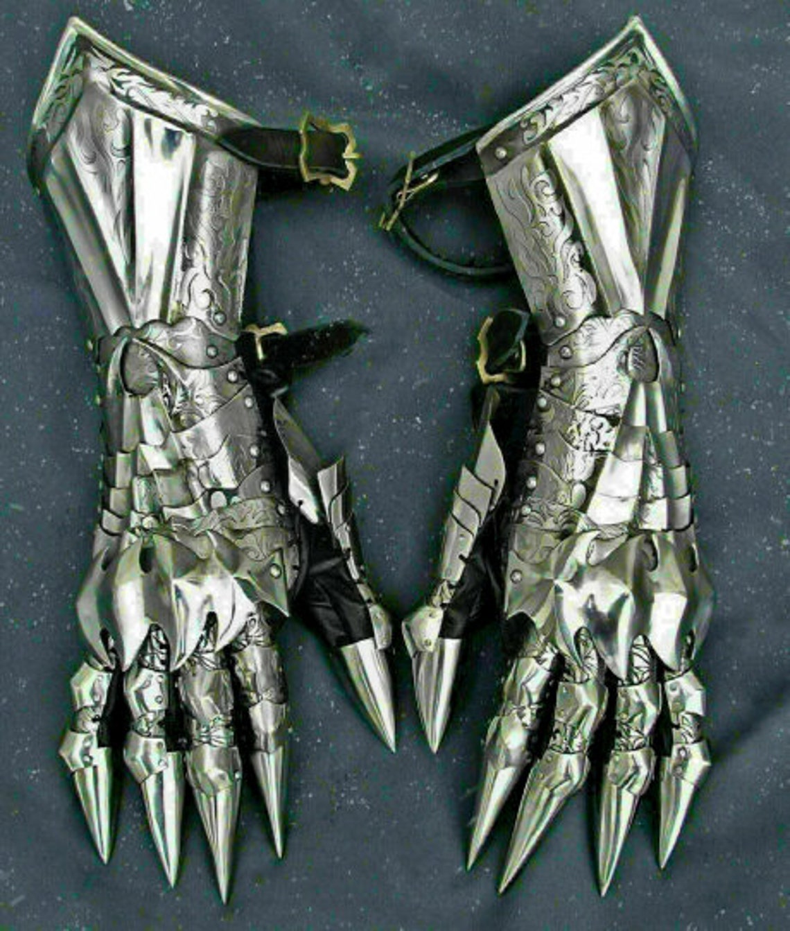 Medieval Nazgul Gloves Set Costume Gloves Gauntlets Steel - Etsy