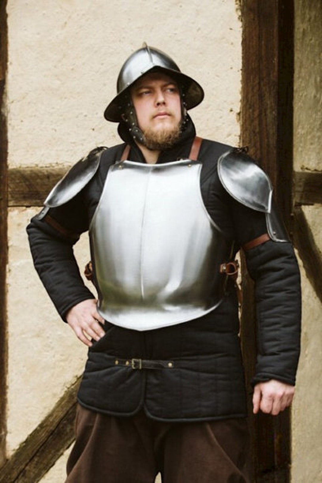 Medieval Infantry Armor Polished Steel Half Armour Battle Warrior ...