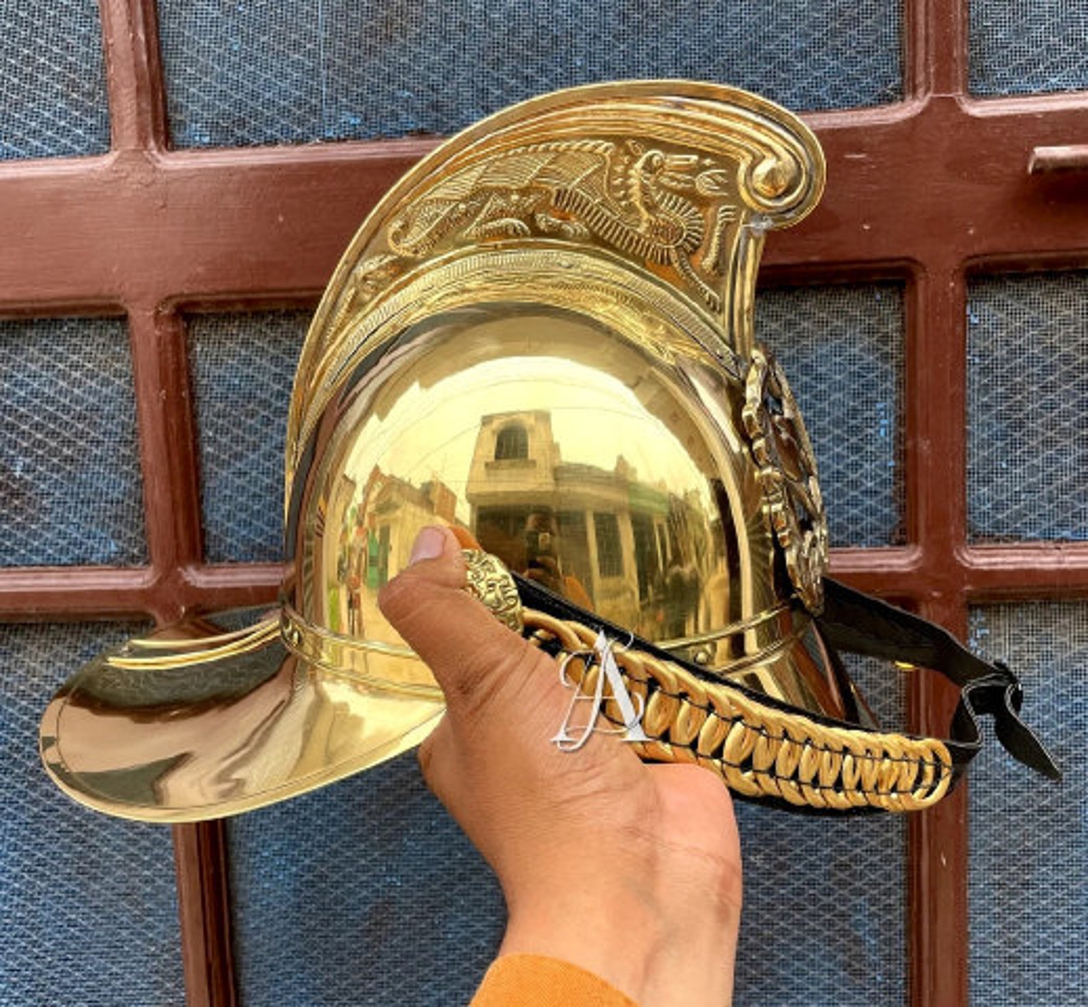 British Fire Cheif Victoria Era Authentic Brass Fireman Helmet ...