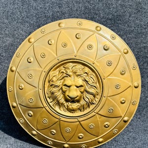 Medieval Lion Face Shield: Knight Armor Cosplay, Home Decor - Etsy