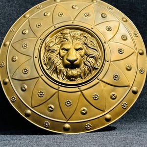 Medieval Lion Face Shield: Knight Armor Cosplay, Home Decor - Etsy