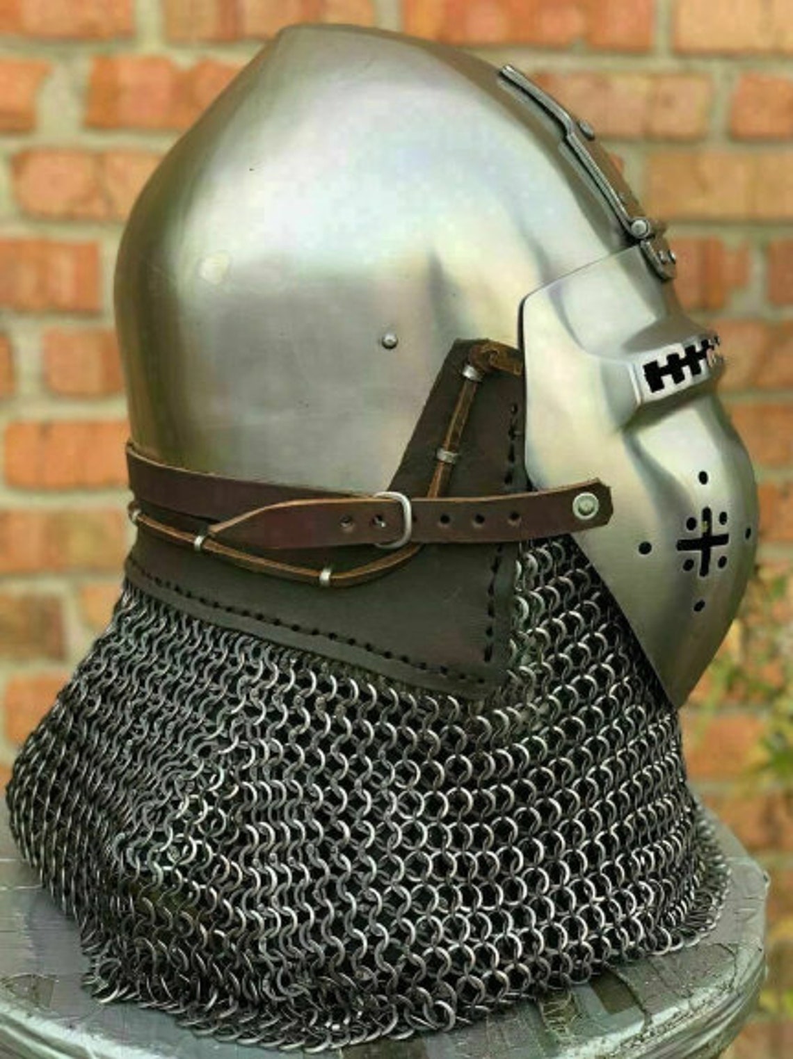 Medieval Nurnberg Bascinet Hounskell Helmet 14th Century Steel - Etsy