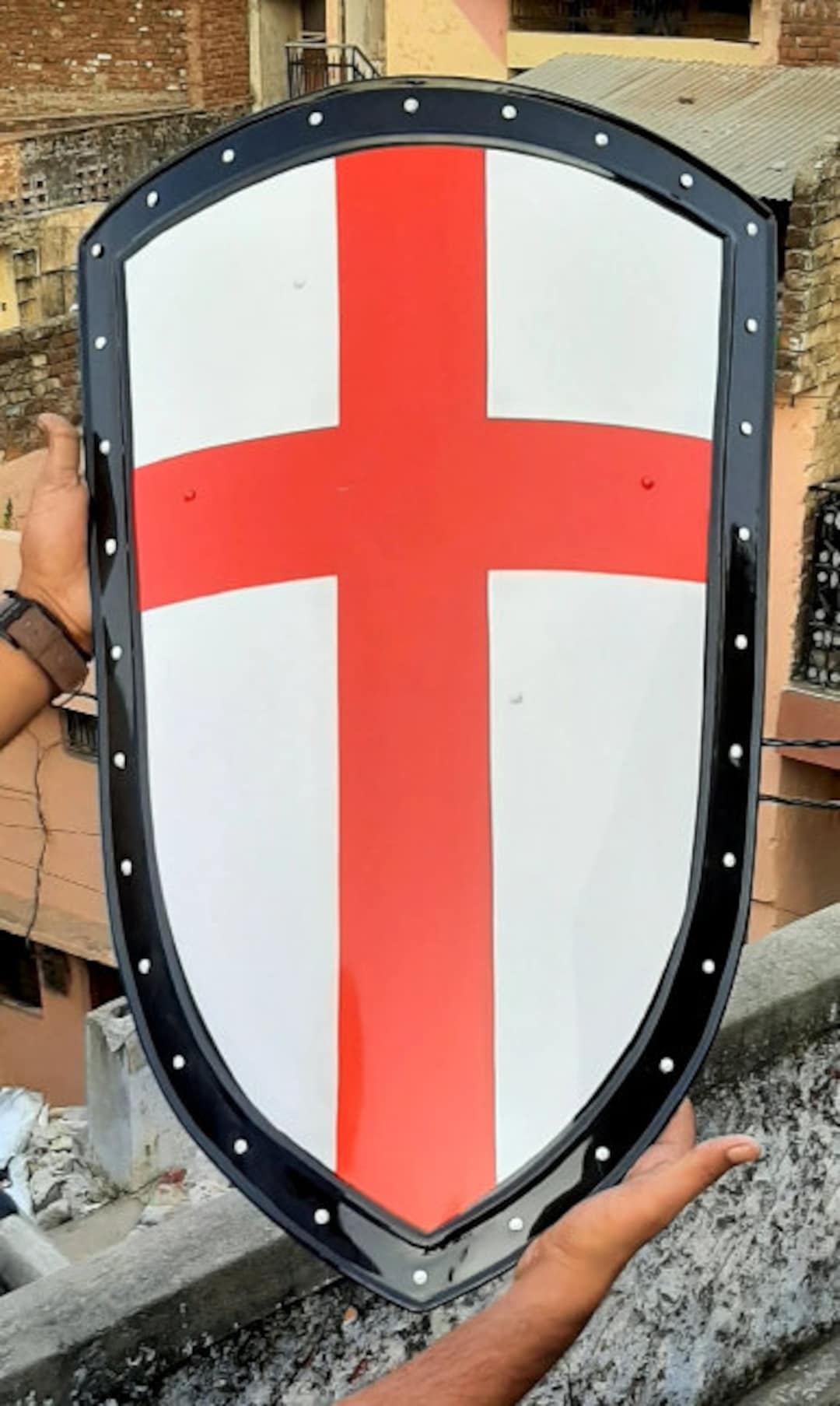 Templar Shield, X-mas Knight Templar Red Cross Shield, Medieval Knight ...