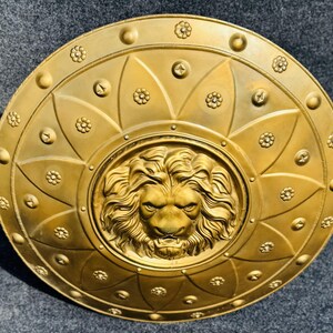 Medieval Lion Face Shield: Knight Armor Cosplay, Home Decor - Etsy