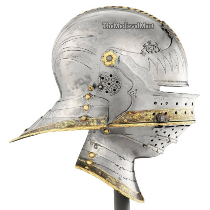Medieval German Sallet and Bevor of Maximilian Armor Helmet - Etsy