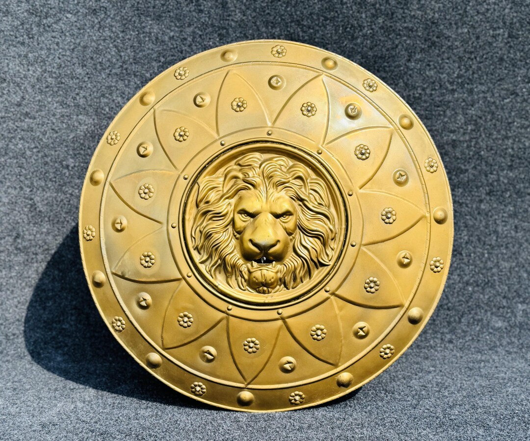 Medieval Lion Face Shield: Knight Armor Cosplay, Home Decor - Etsy