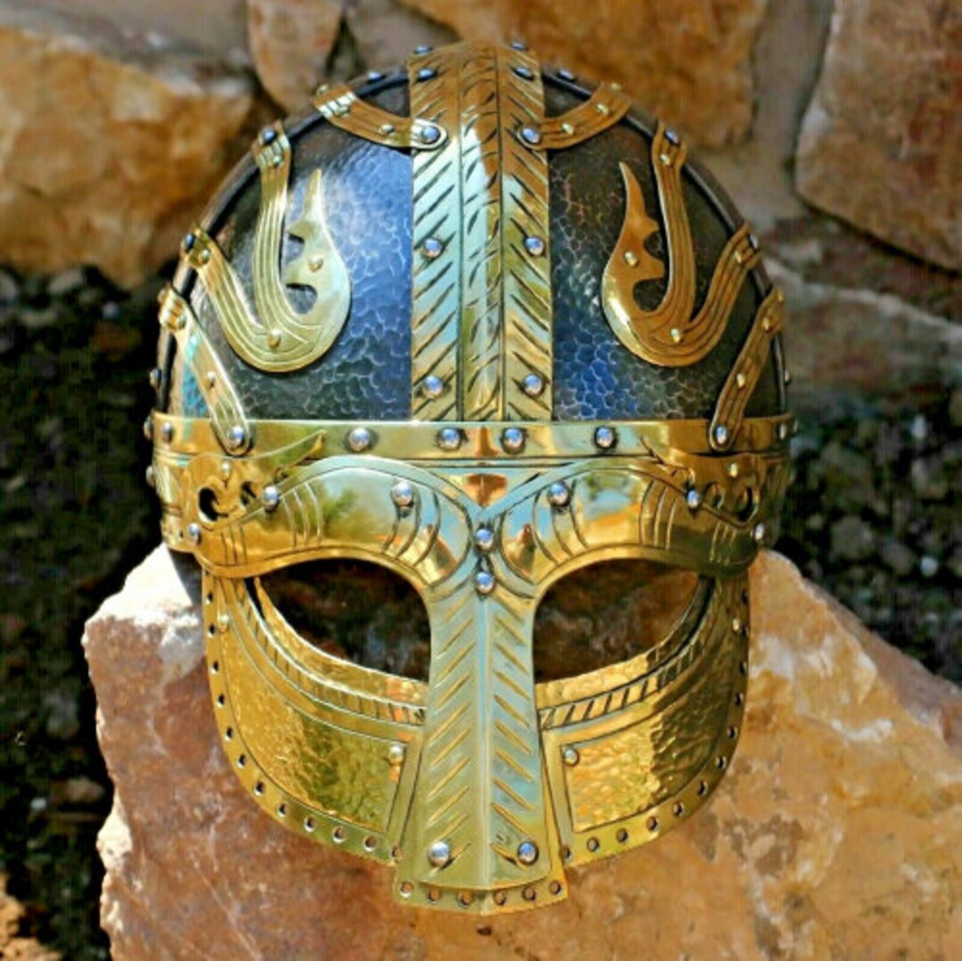 Medieval Viking Helmet Battle Warrior Steel Armour Helmet Sca Larp ...