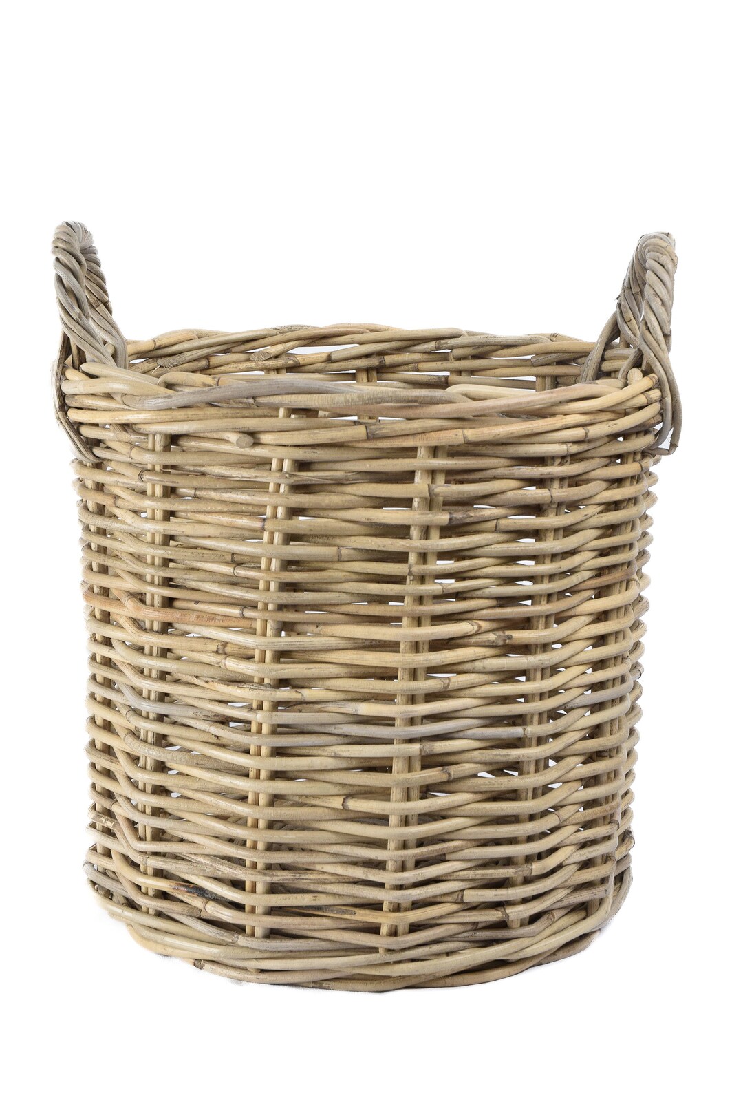 Kingston Rattan Log Basket Small Round Log Basket Wicker Log - Etsy UK