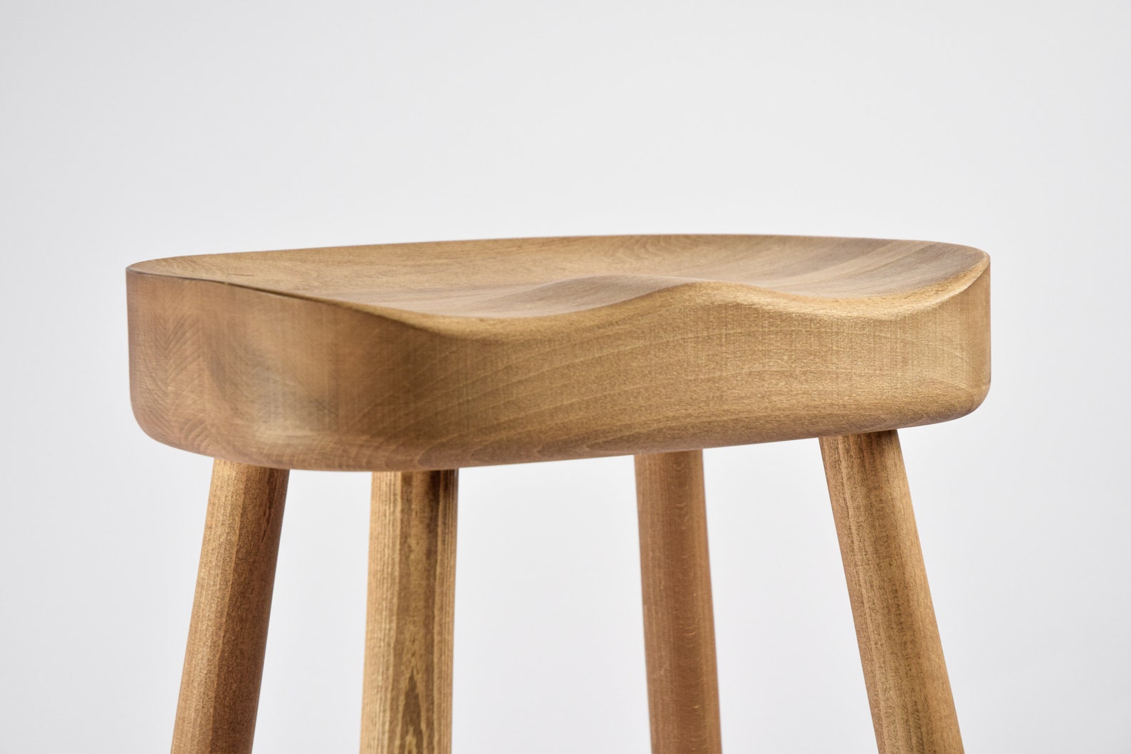 Shaker Style Quality Solid Wood Bum Bar Stool With Saddle - Etsy