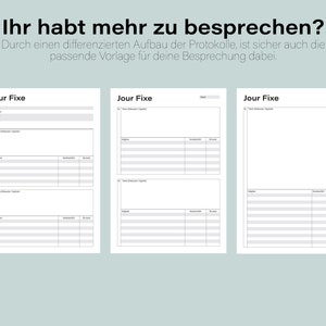 Jour Fixe Templates | Instant Download | Print Out or Fill Out ...