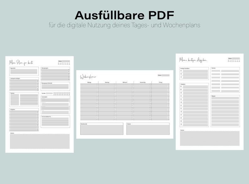Daily and Weekly Planner | Instant Download | Printable and Digitally ...