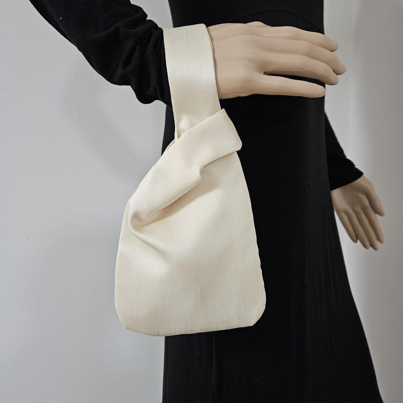 Silk Knot Bag Blue - Etsy UK
