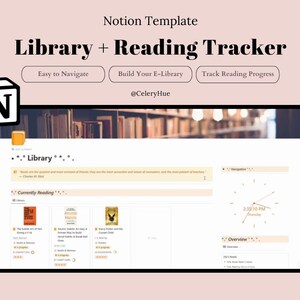 Notion Book Tracker Template Notion Reading Journal Notion Reading Tracker Notion Template ...