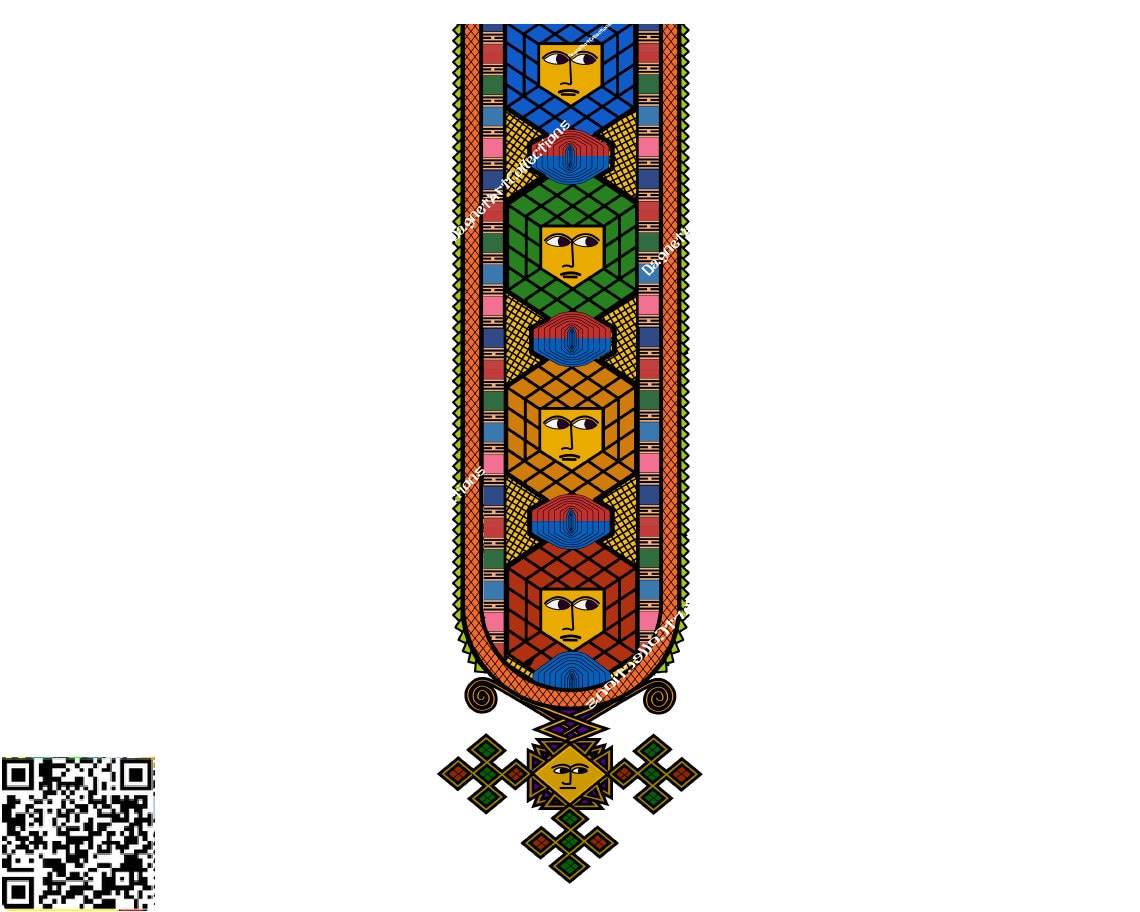 Saba Design With Cross | Digital Download | Ethiopian Traditional Cloth ...