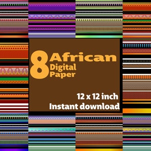 African Digital Paper | Juneteenth Backgrounds | Kwanzaa Pattern ...