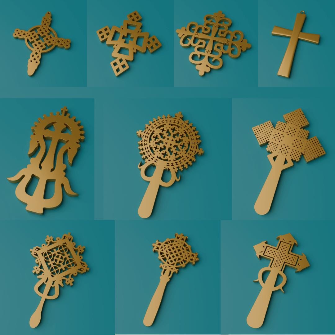 Crosses for 3D Printing, Ethiopian Crosses for 3d Printing and CNC ...