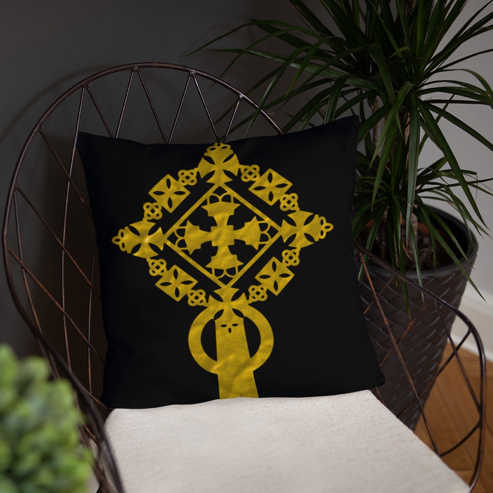 Ethiopian/eritrean Cross Basic Pillow - Etsy