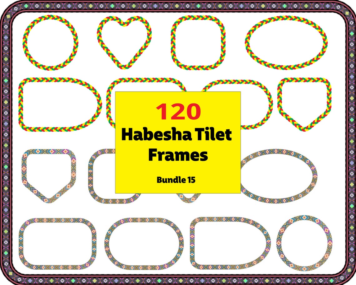 Habesha | Ethiopian Tilet Frames Mega Bundle - Etsy