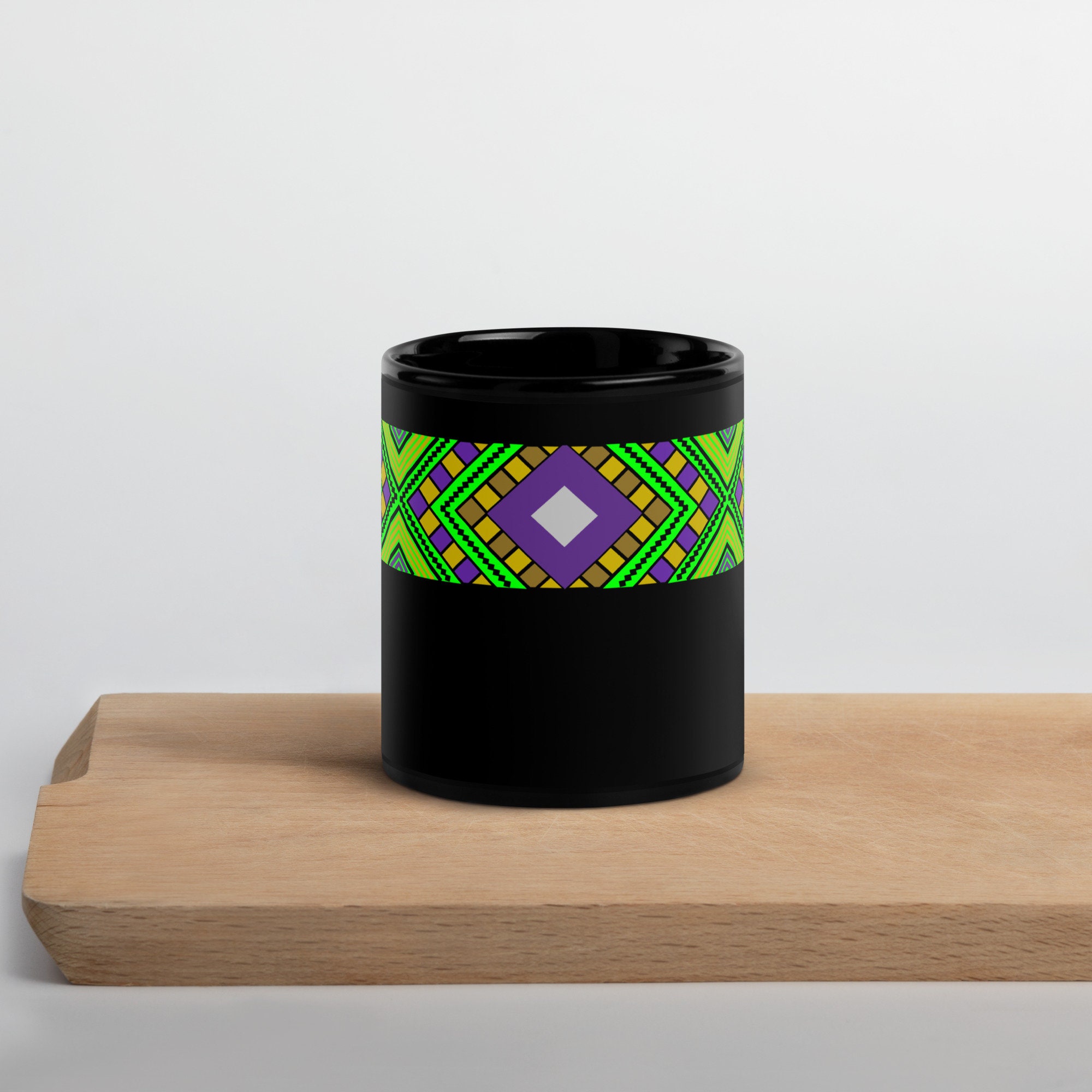 Ethiopian, Eritrean Tilet, African Design Black Glossy Mug - Etsy