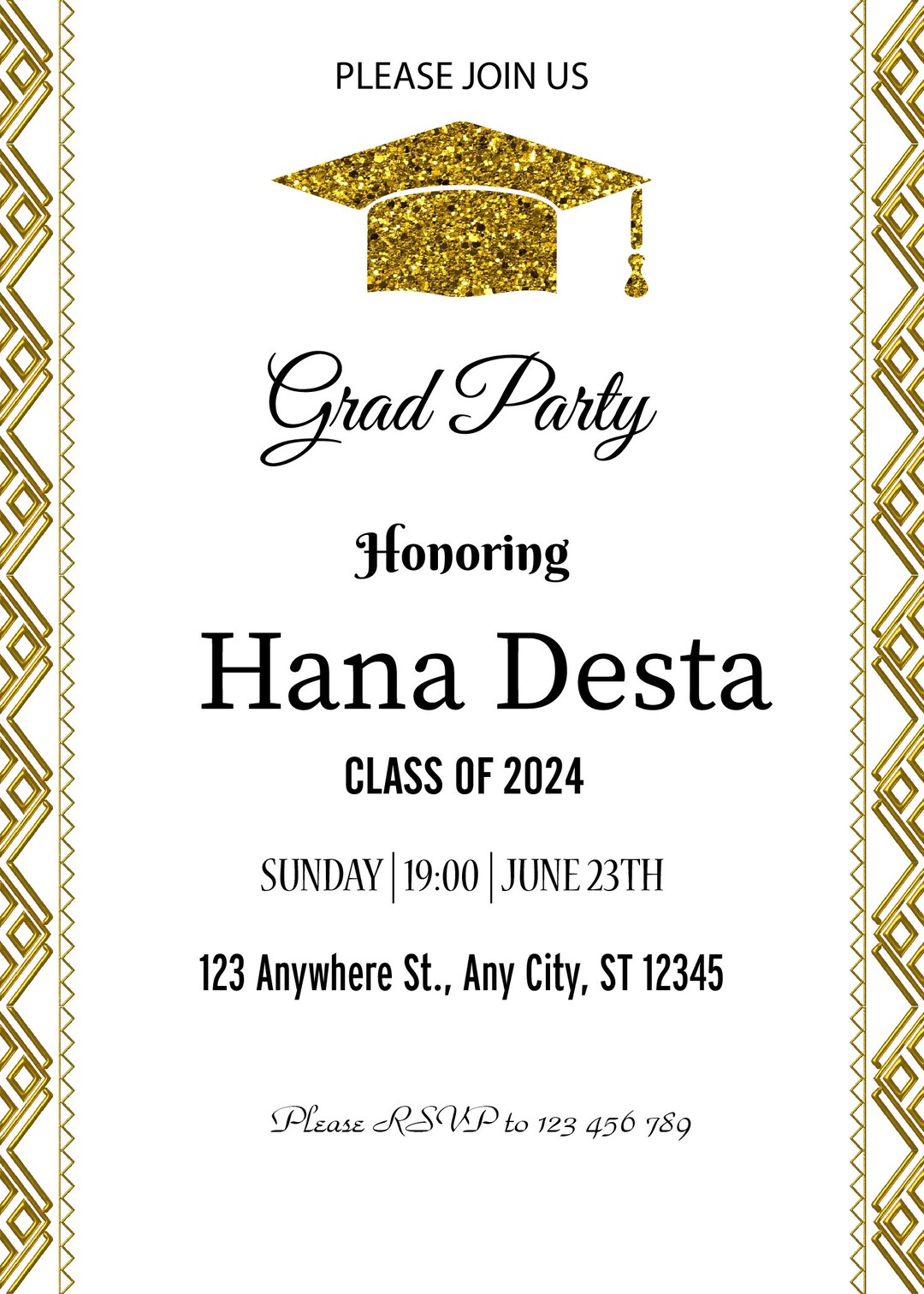 Habesha/ Ethiopian Graduation Digital Invitation | Printable, Editable ...